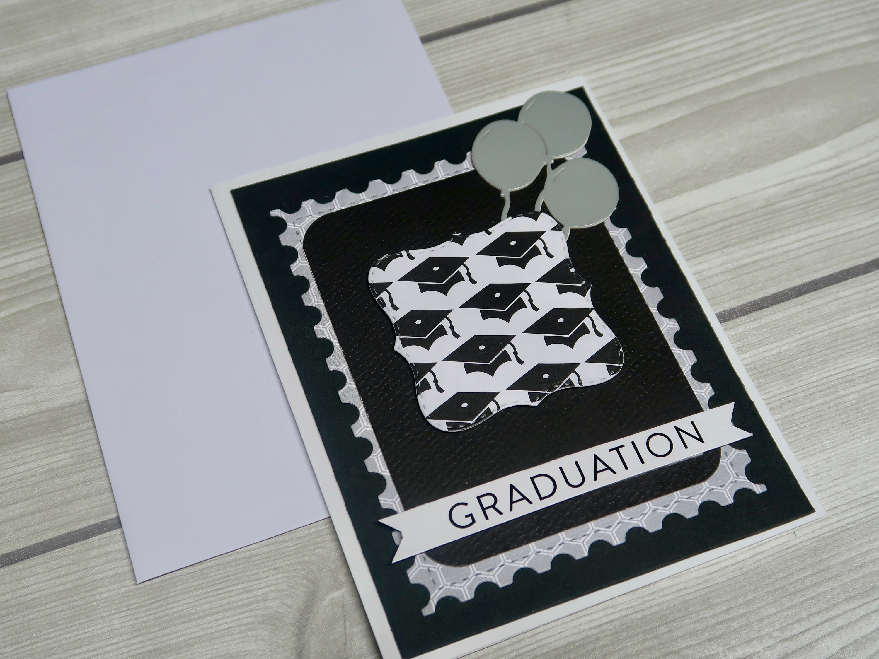 Graduation DIY Handmade Cards, Graduation With Balloons Card Kit, Easy ...