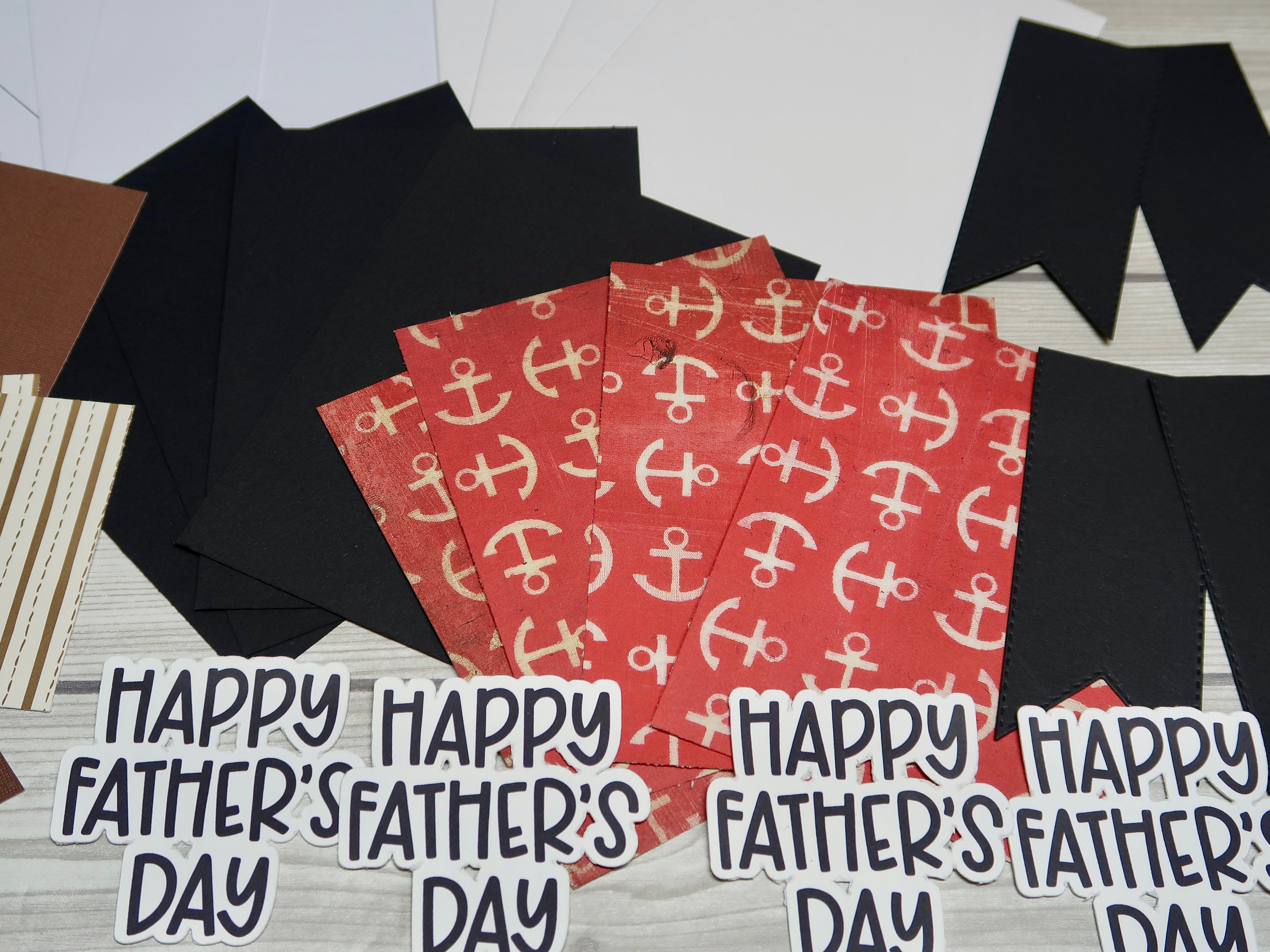 Anchor Father's Day Card Kit: Handmade Cards for Dad - Etsy