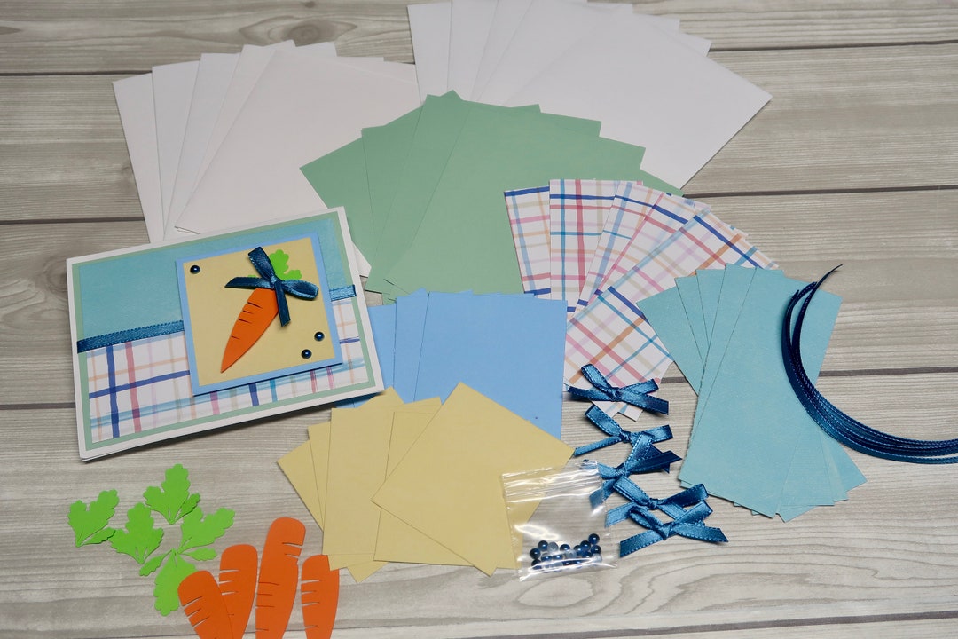 Easter Carrot DIY Card Kit, Do It Yourself Card Making Kit, Easter ...