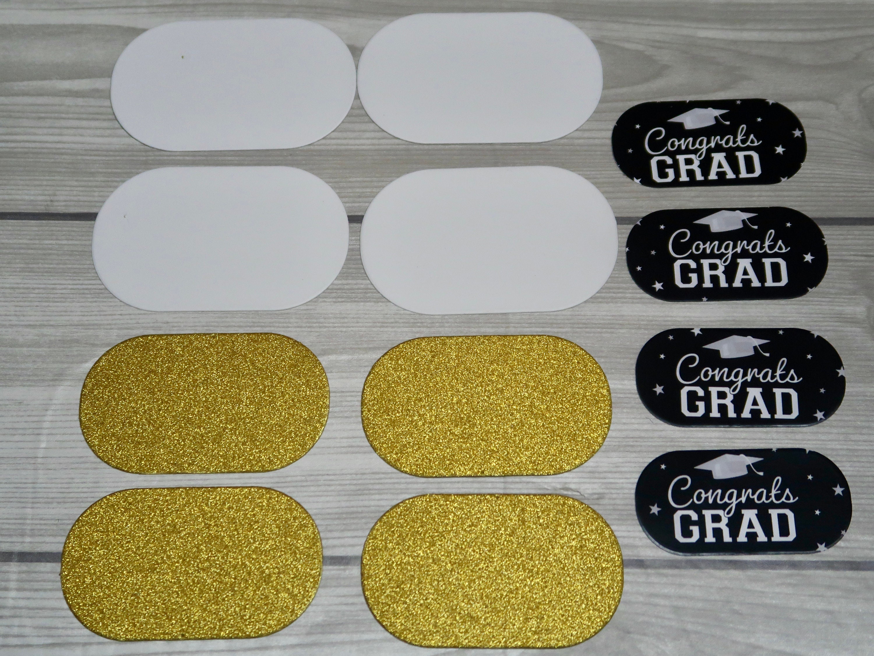DIY Black and Gold Graduation Card Kit, Make Handmade Graduation Cards ...