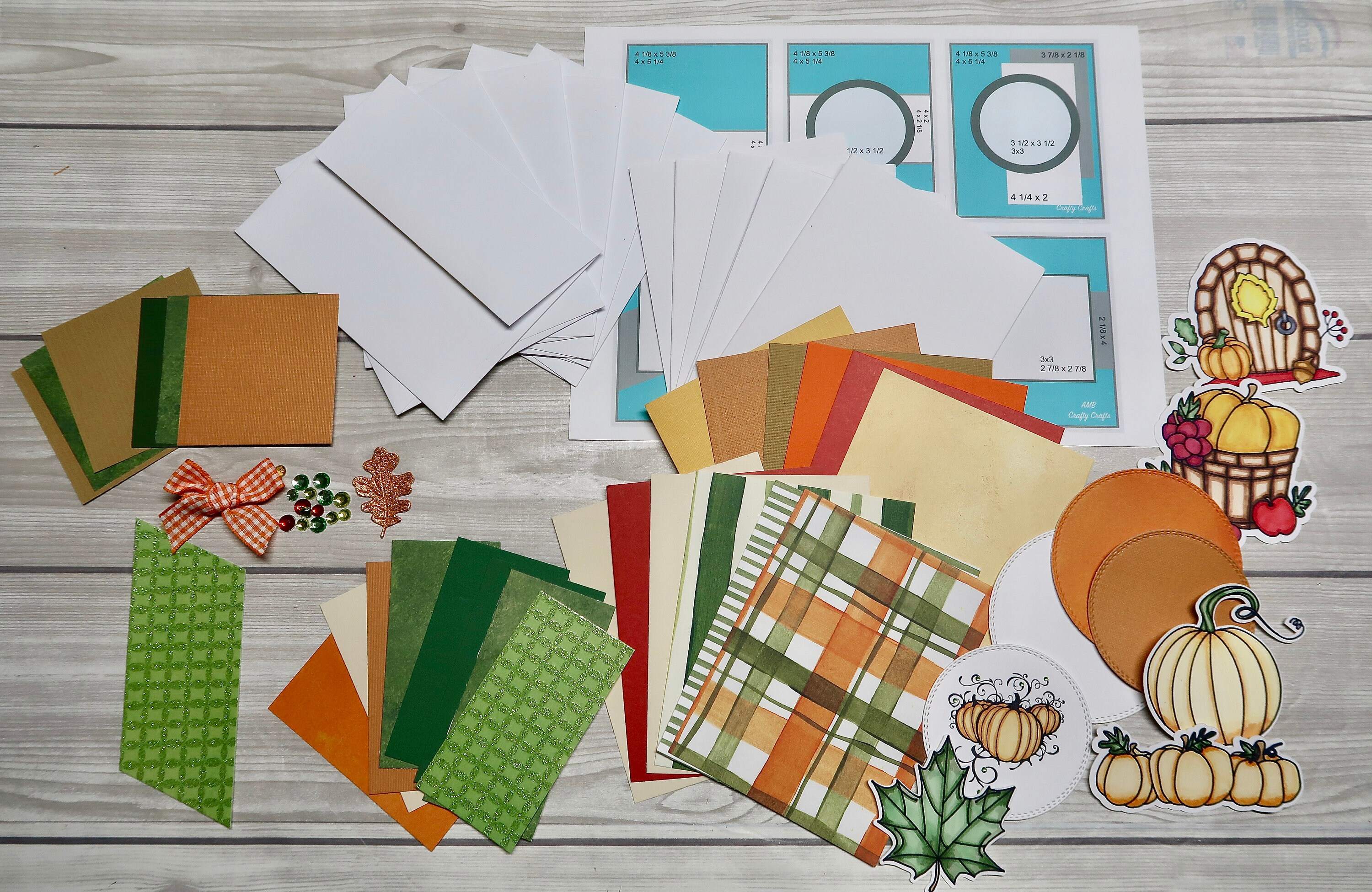 Thanksgiving Fall Card Making Kit Fall Greeting Cards Fall - Etsy
