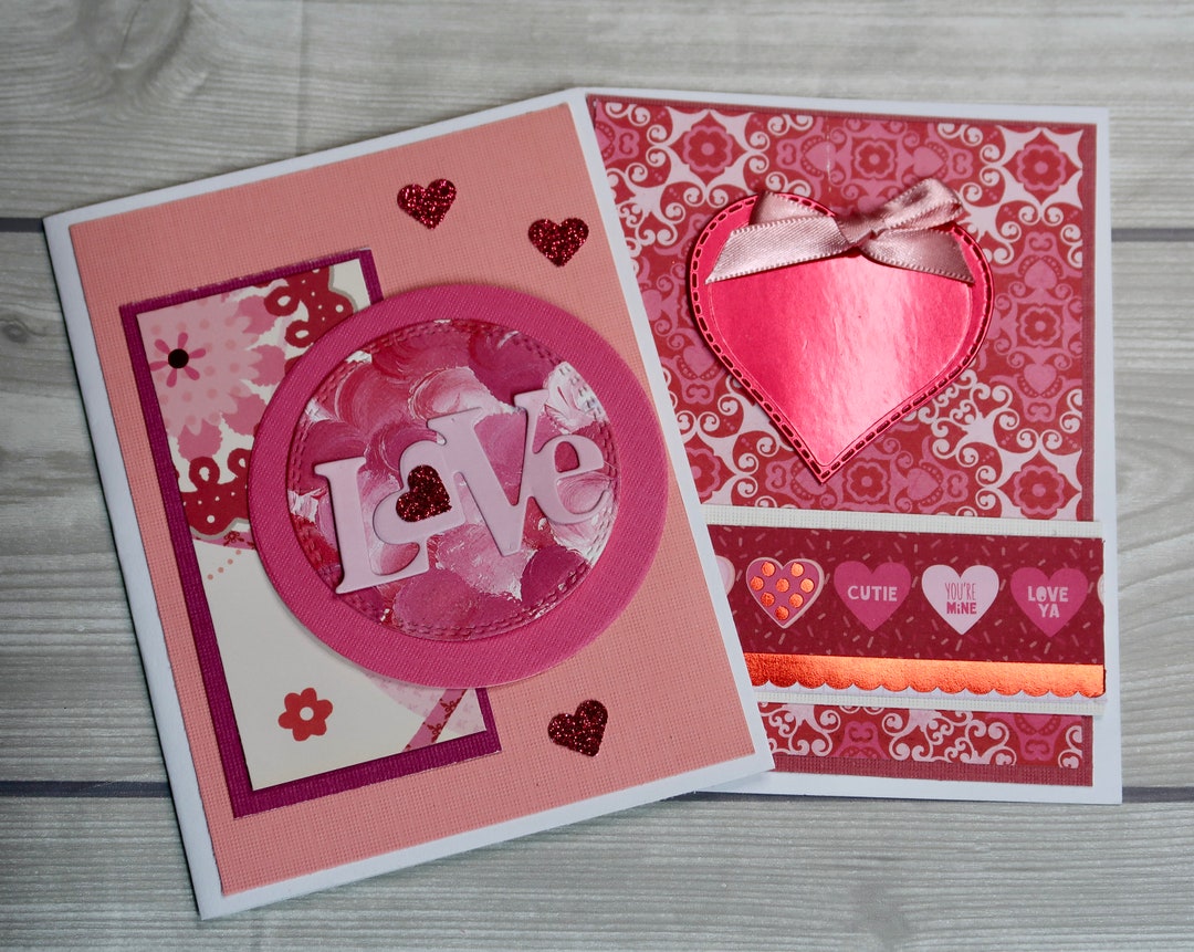 Valentine's DIY Card-making Kit, Precut Card Kit, Love Cards ...