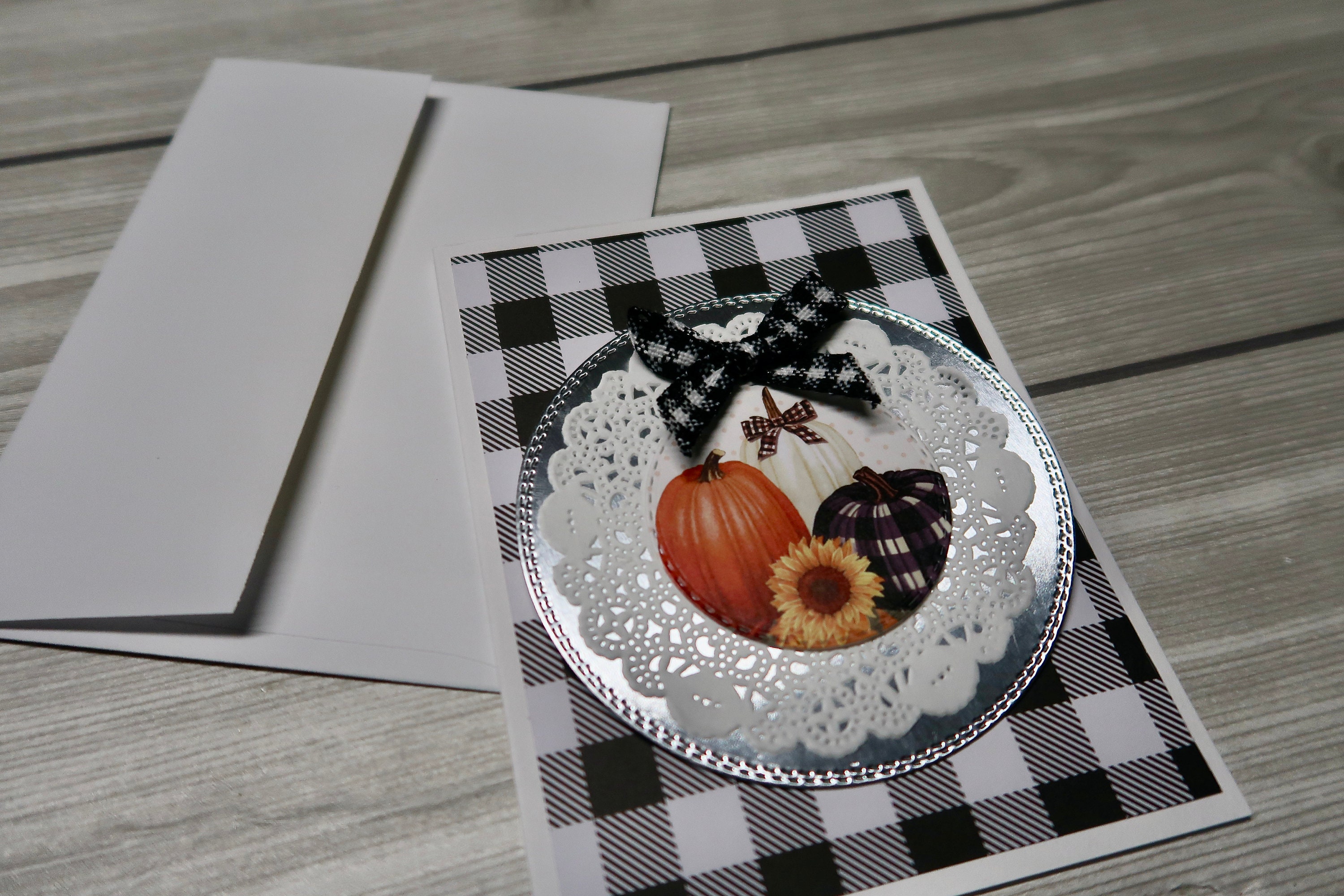 Fall Card Making Craft Kit DIY Fall Kit Black and White - Etsy