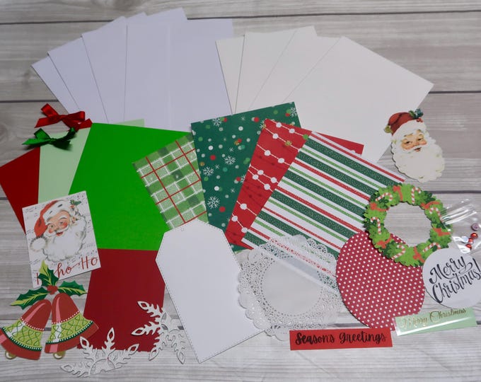 Christmas Tree DIY Card Kit, Christmas Tree Cards, JOY Christmas Card ...