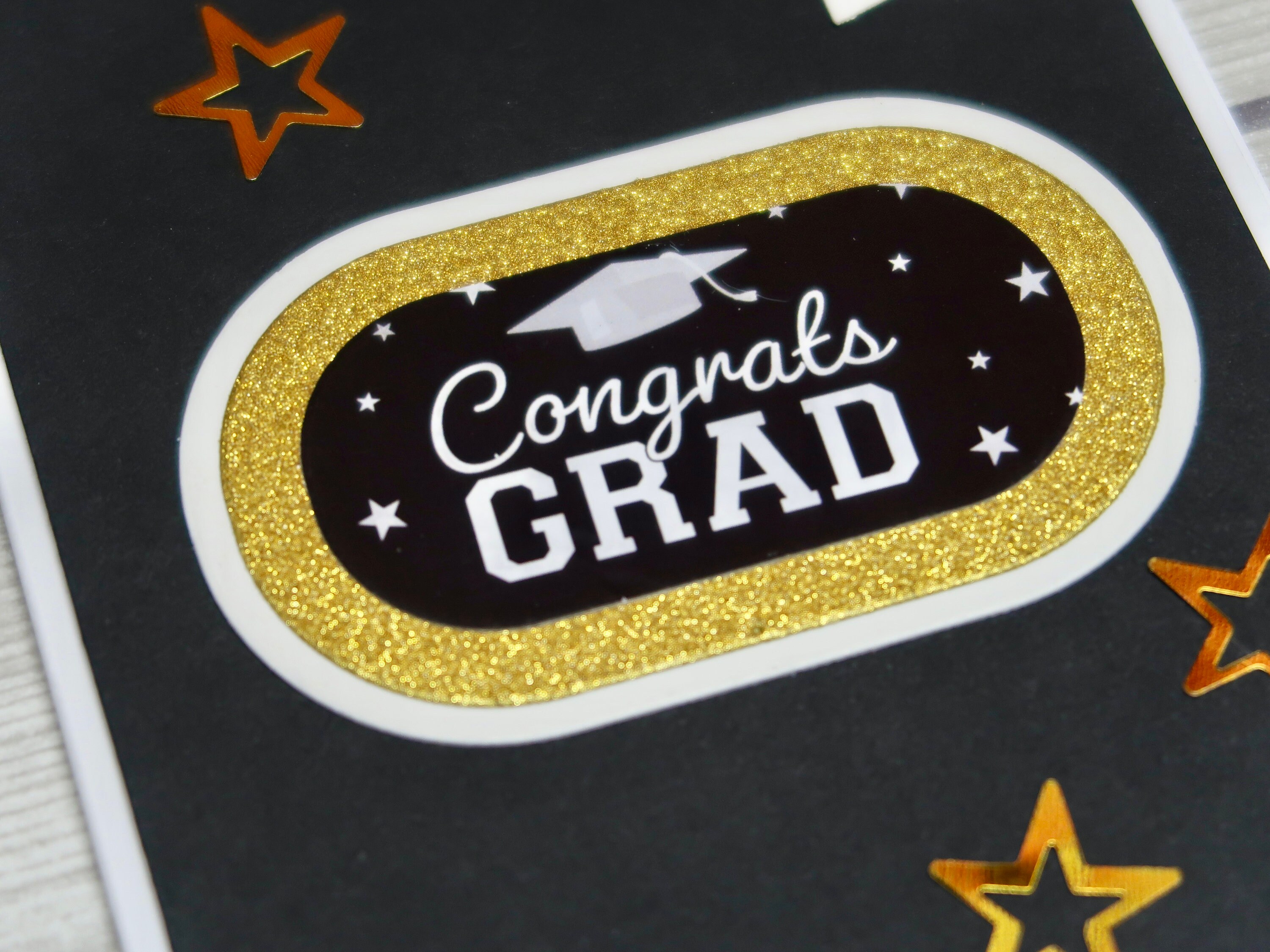 DIY Black and Gold Graduation Card Kit, Make Handmade Graduation Cards ...