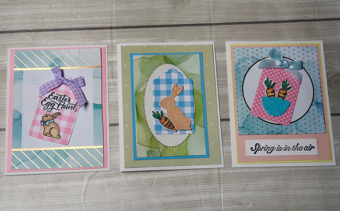 Easter Card Making Kit, DIY Easter Card Kit With Tags Embellishments ...