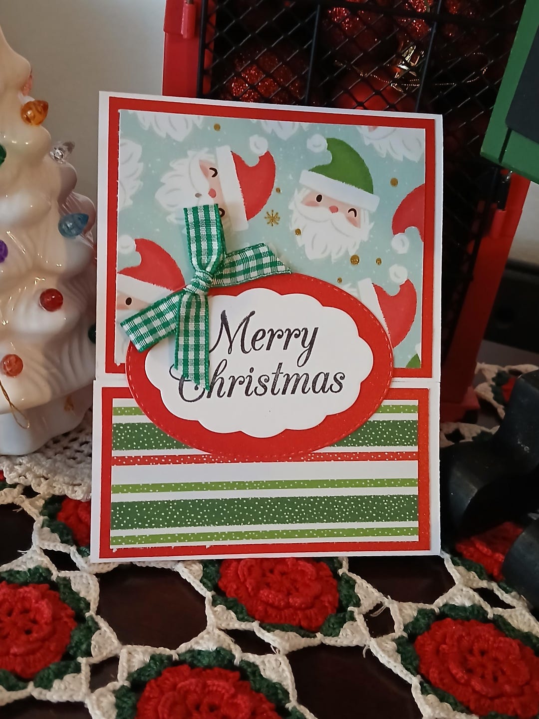 Merry Christmas Fun Fold Christmas Card Kit, Christmas Handmade Card ...