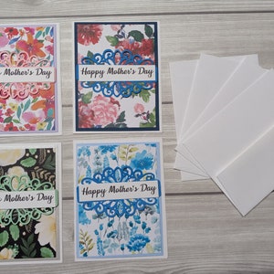 Floral Mother's Day Card Kit: Handmade Cards, Easy Assemble (4ct) - Etsy