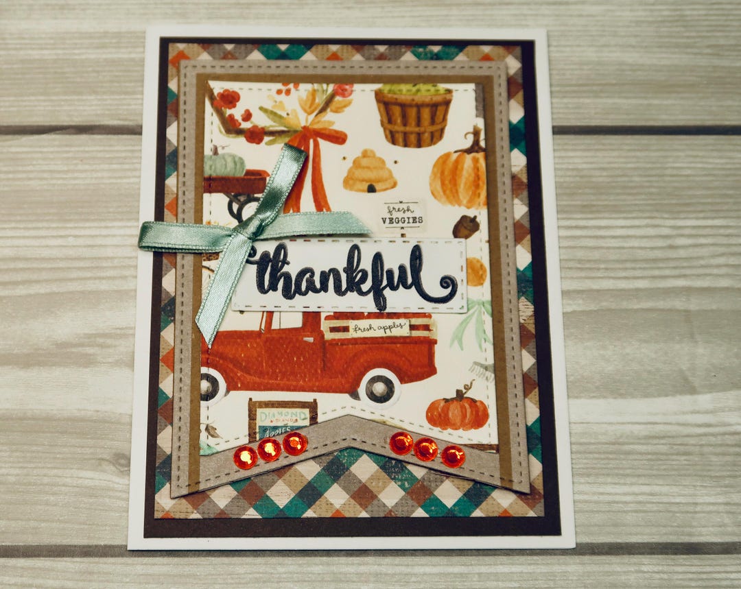 Thankful Harvest, Thanksgiving Card Kit, Fall Card Making Kit, Fall ...