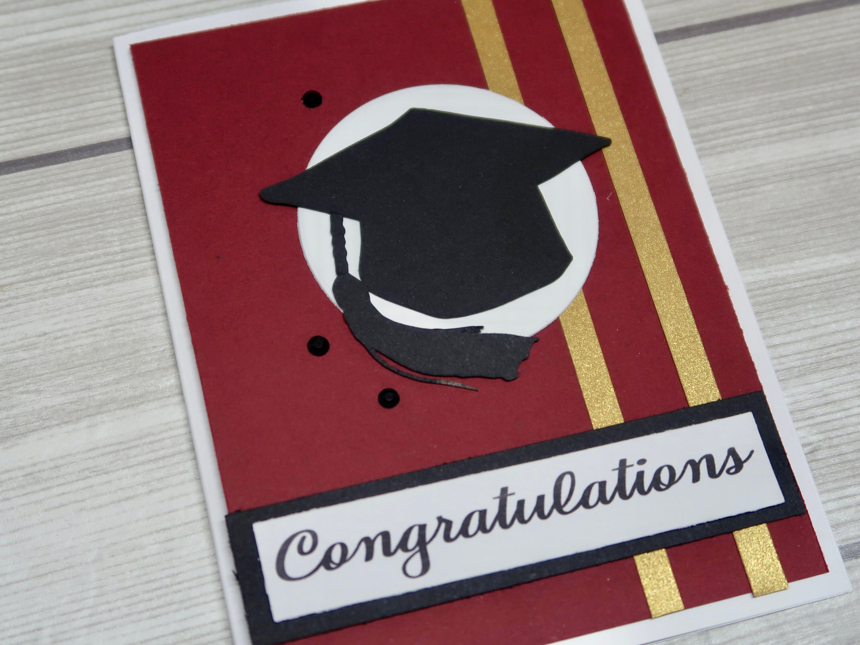 Maroon & Gold Graduation Card Making Kit: DIY Congratulations Cards - Etsy