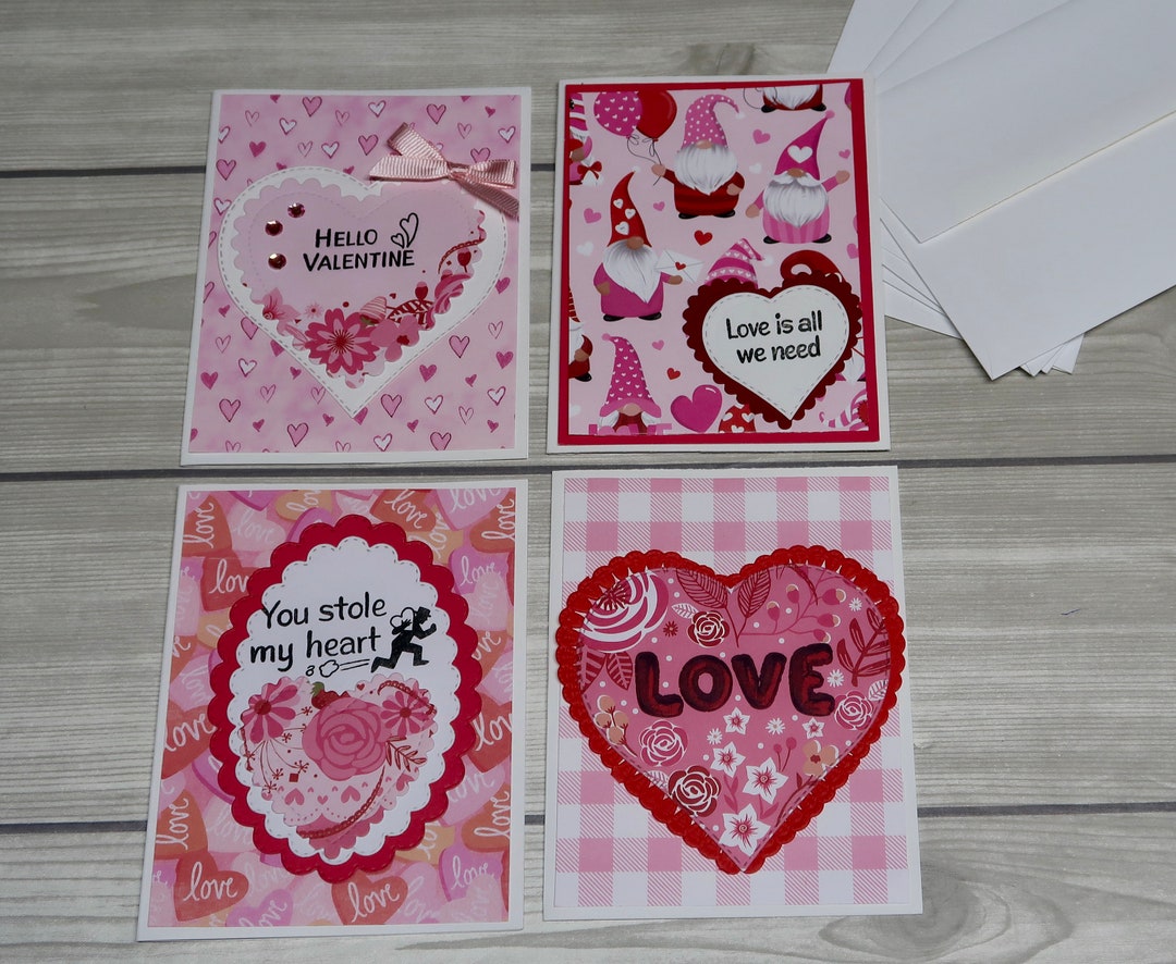Valentines Card Making Kit, Valentines Card Kit, Handmade Valentines ...