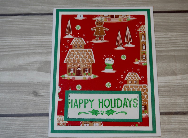 Gingerbread House Christmas Card Kit: DIY Holiday Cards - Etsy