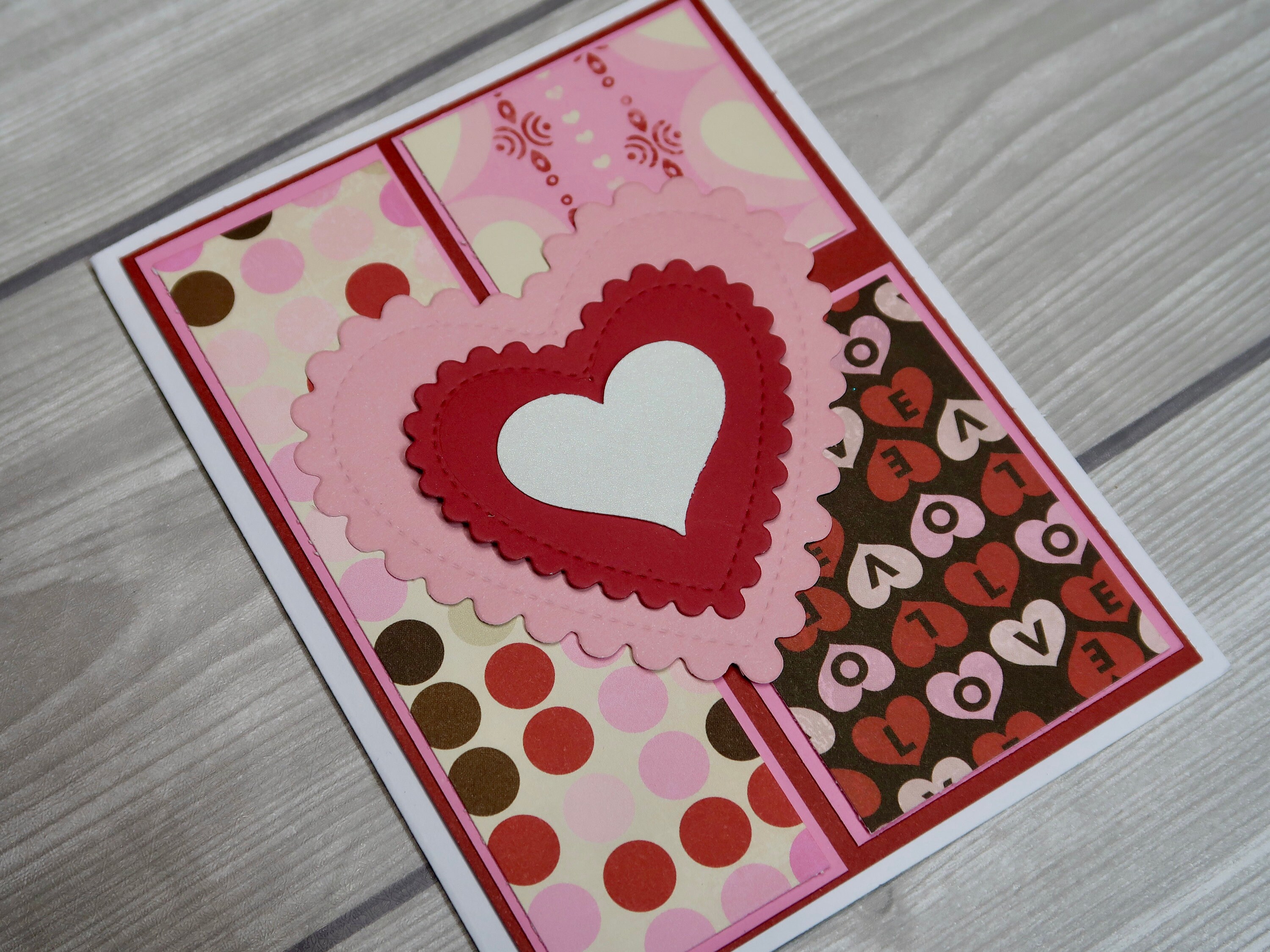 Patchwork Valentine's Day Card Kit, DIY Valentines Cards, Layered ...