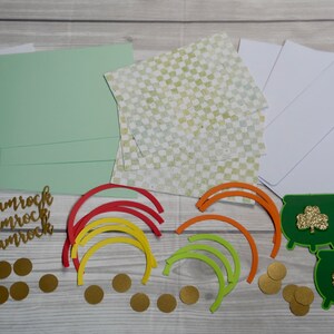 Rainbow Shamrock, Rainbow St.patty Day Card Kit, Rainbow Shamrock Card ...