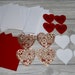Lace Heart Valentine's Card Kit: DIY Gold & Red, Makes 4 - Etsy