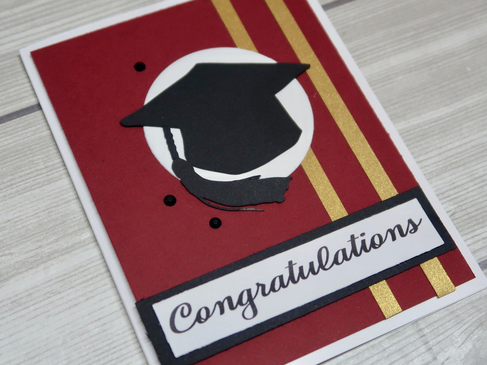 Maroon & Gold Graduation Card Making Kit: DIY Congratulations Cards - Etsy