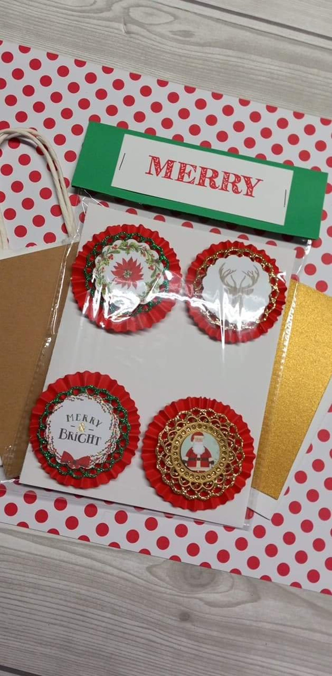 Red Christmas Rosettes, Winter Rosettes, Handmade Paper Rosettes, Cute ...