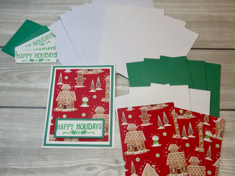 Gingerbread House Christmas Card Kit: DIY Holiday Cards - Etsy