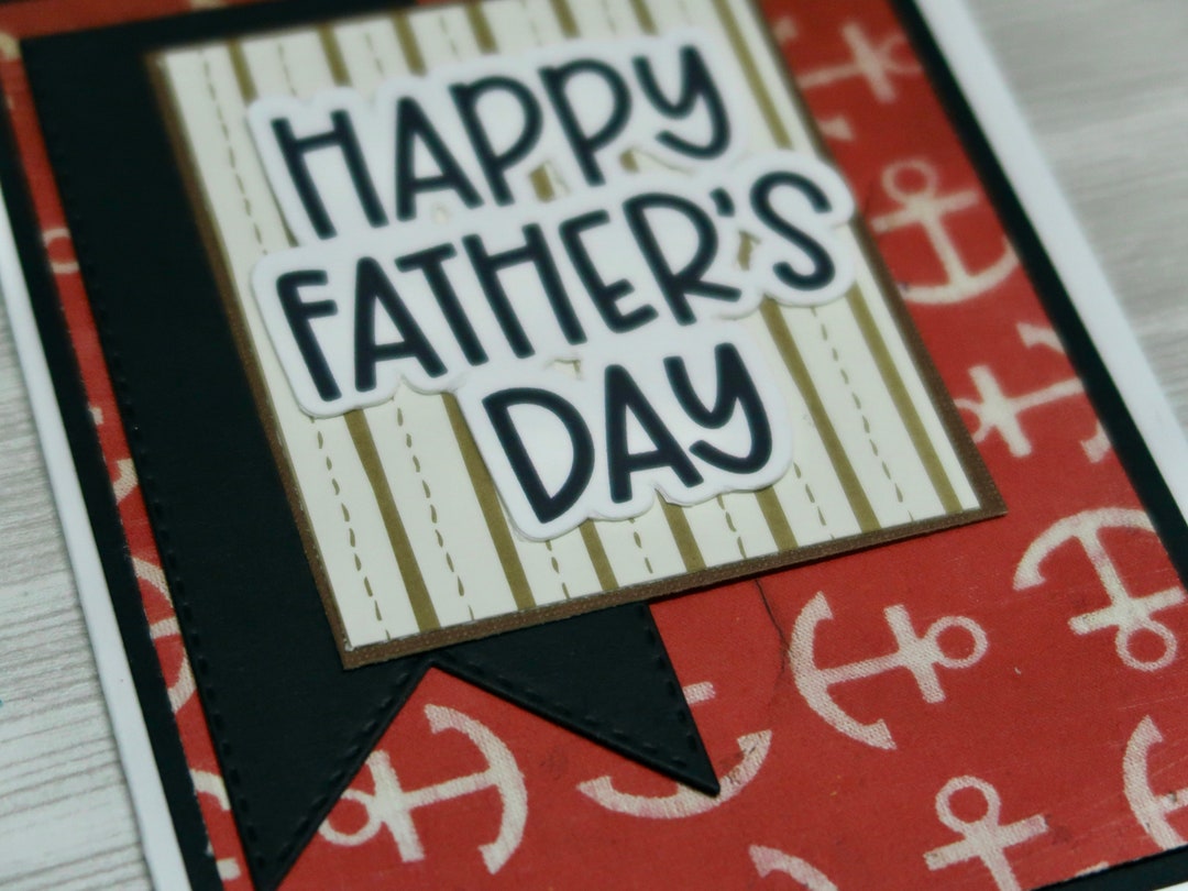 Anchor Father's Day Card Kit: Handmade Cards for Dad - Etsy