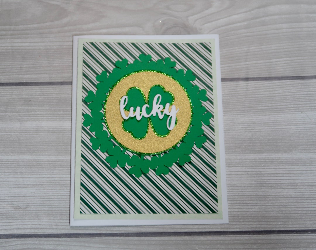 Lucky Lucky Clover Card Kit, Lucky Clover, Layered Card Kit, Green and ...