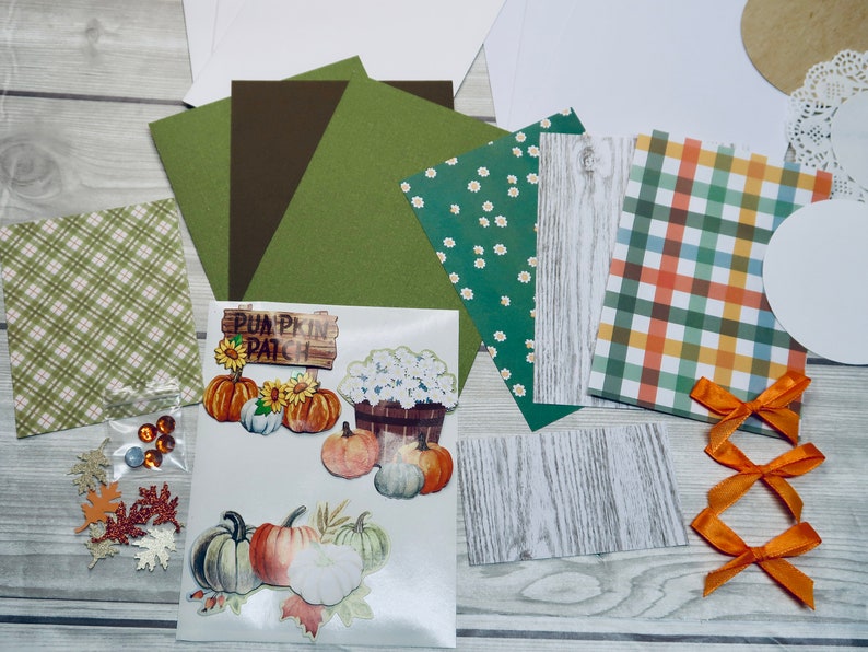 Pumpkin Patch Fall Cards, Easy Pumpkin Cards, Fall Pumpkin Card Making ...