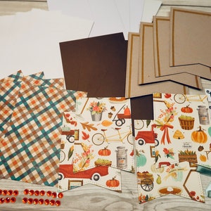 Thankful Harvest, Thanksgiving Card Kit, Fall Card Making Kit, Fall ...