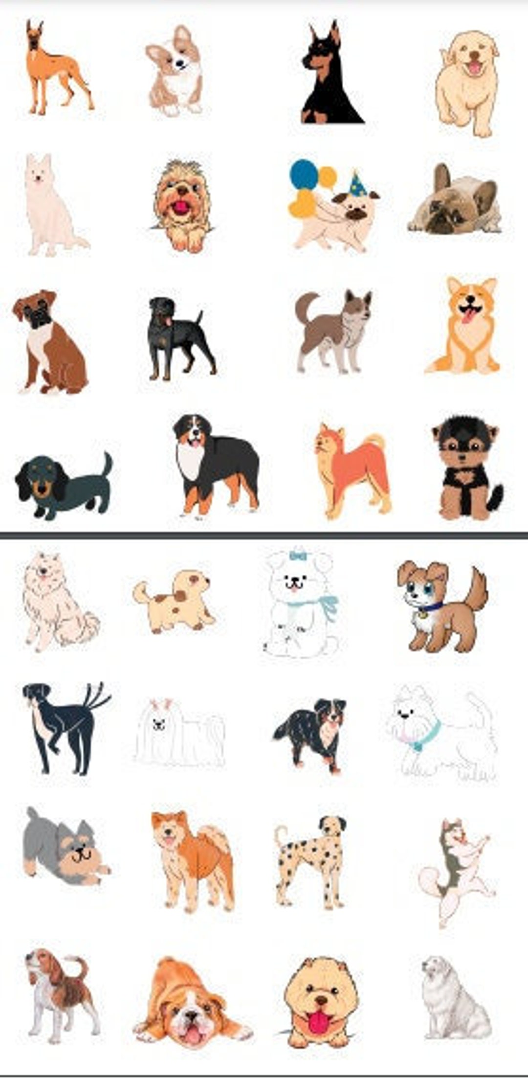 Dog Sticker Pack Dog Stickers Printable Stickers Bundle Sticker Pack ...