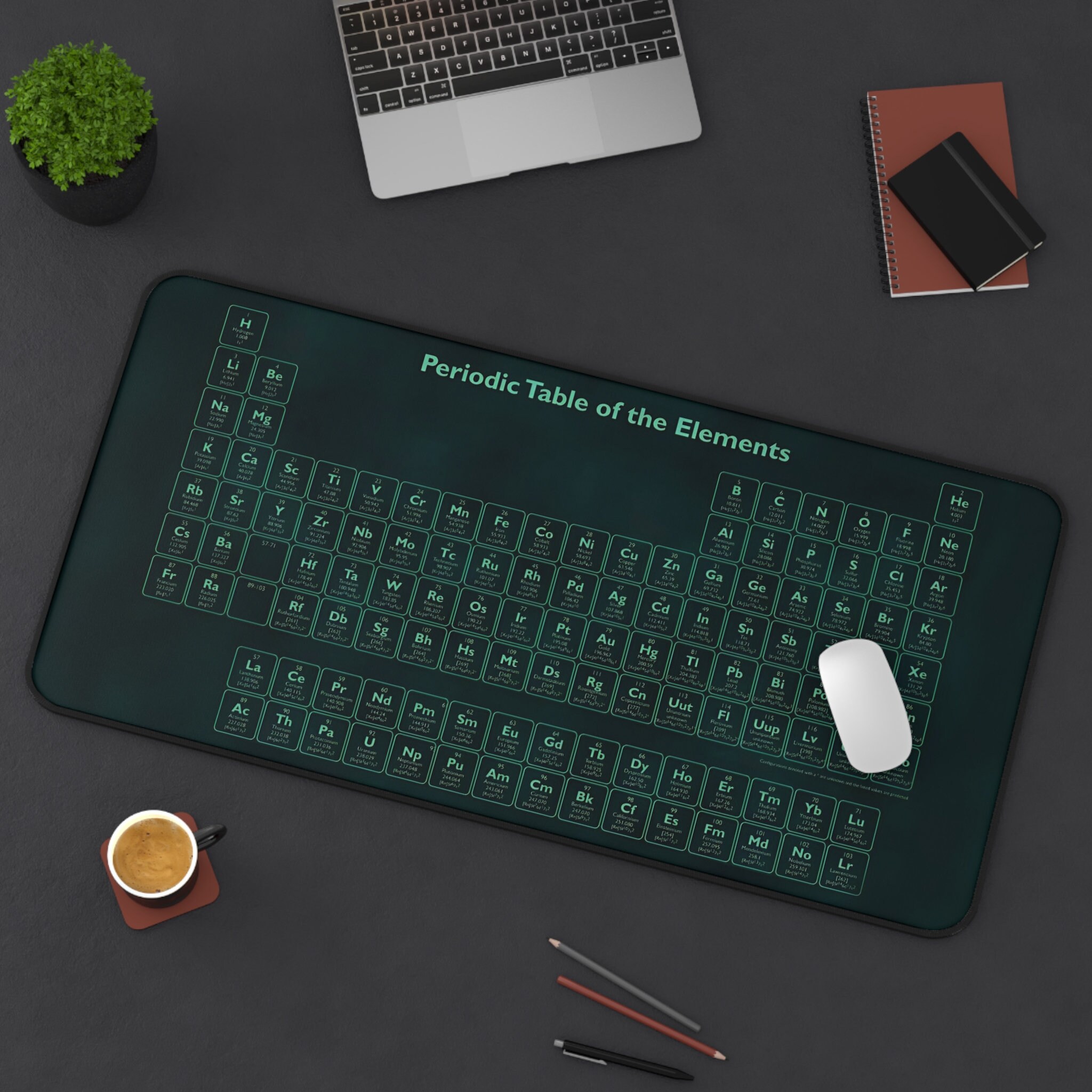 Periodic Table Desk Mat Mouse Pad Educational Chemestry Learning - Etsy