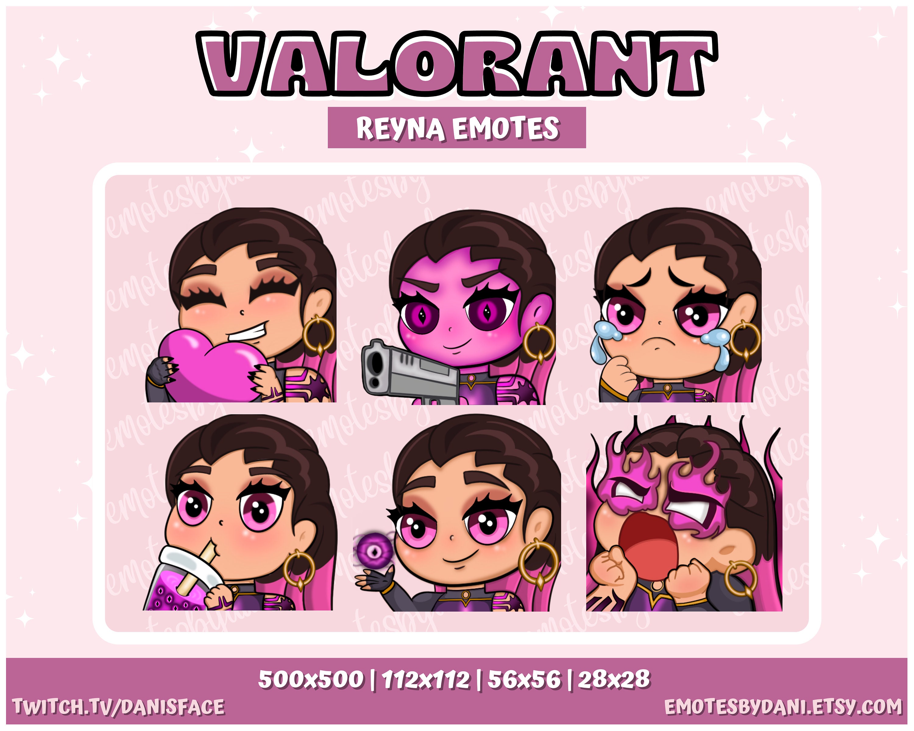 Reyna Emotes Valorant Emotes Twitch and Discord Emotes - Etsy Canada