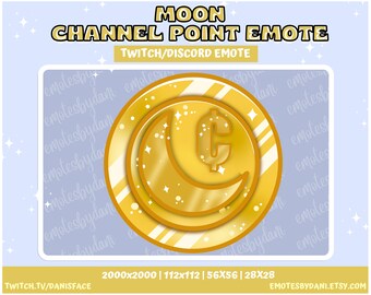 Moon Coin Channel Points Icon/emote for Twitch Instant Download - Etsy