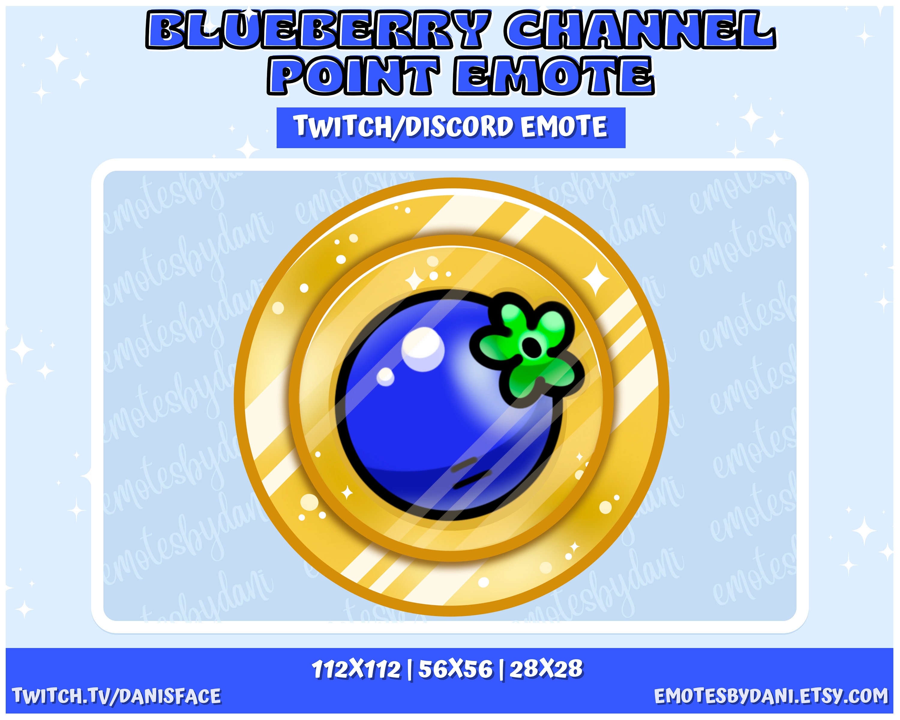 Blueberry Channel Point Icon Twitch Channel Point Coin - Etsy