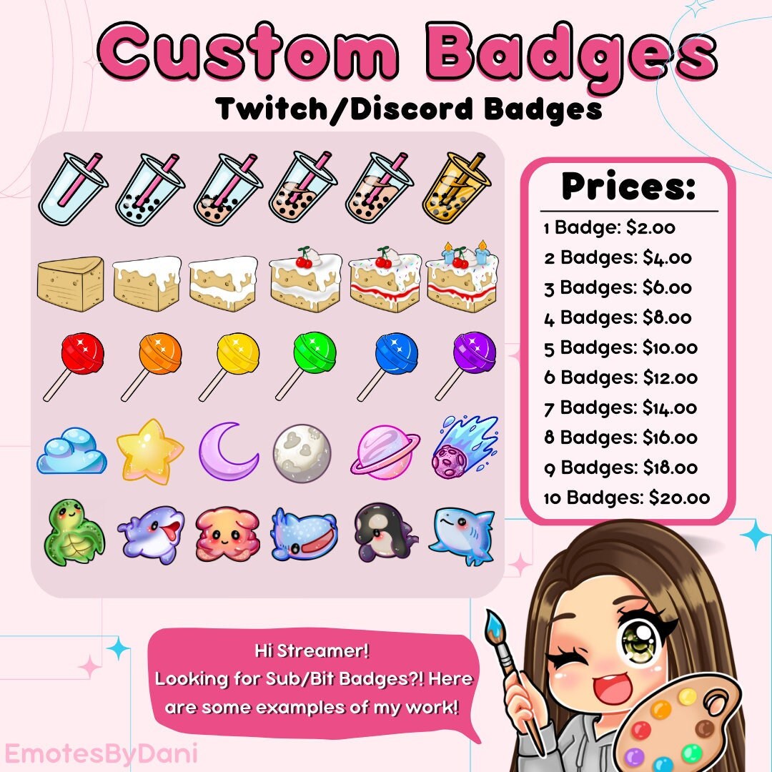 Custom Sub/bit Badges - Etsy