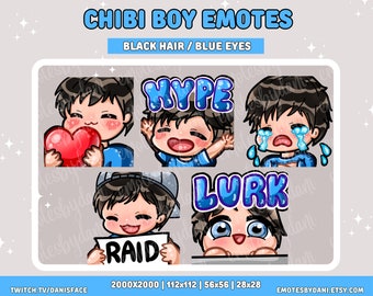 8 Stream Emotes Dreadlocks Boy Dark Skin Black Hair - Etsy