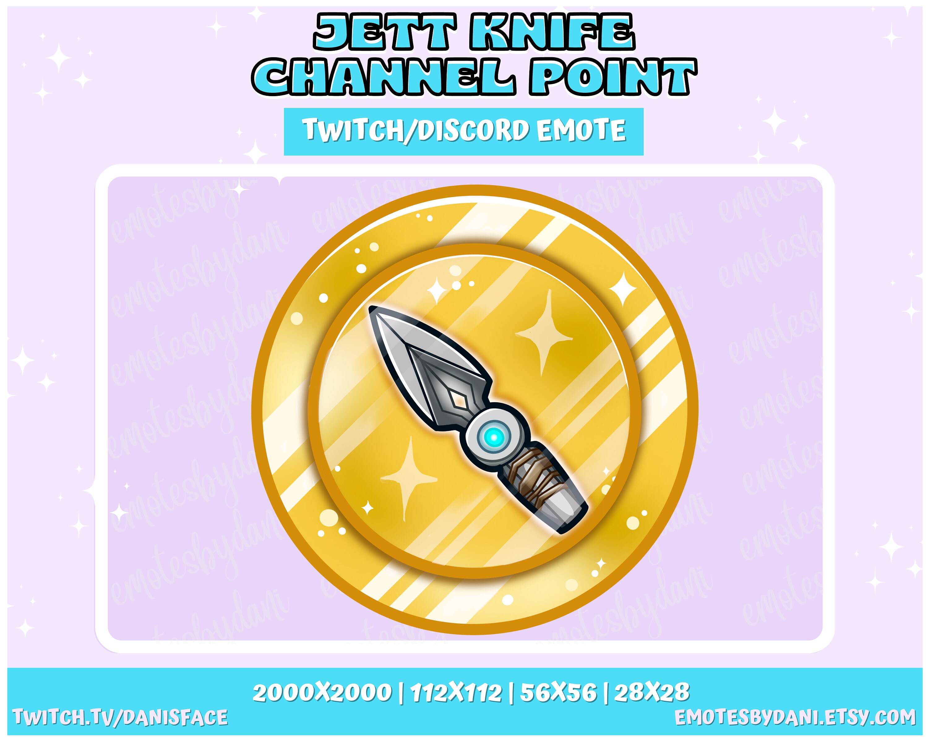 JETT KNIFE Channel Point Icon Twitch Channel Point Coin - Etsy