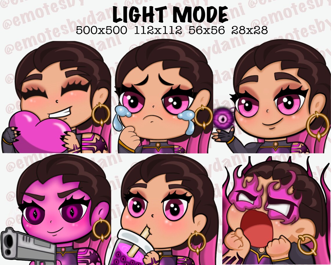 Reyna Emotes Valorant Emotes Twitch and Discord Emotes - Etsy