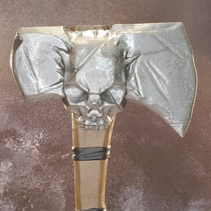 Full Size Skull Axe 15" Hand Painted, Official Design by Zou3d! - Etsy