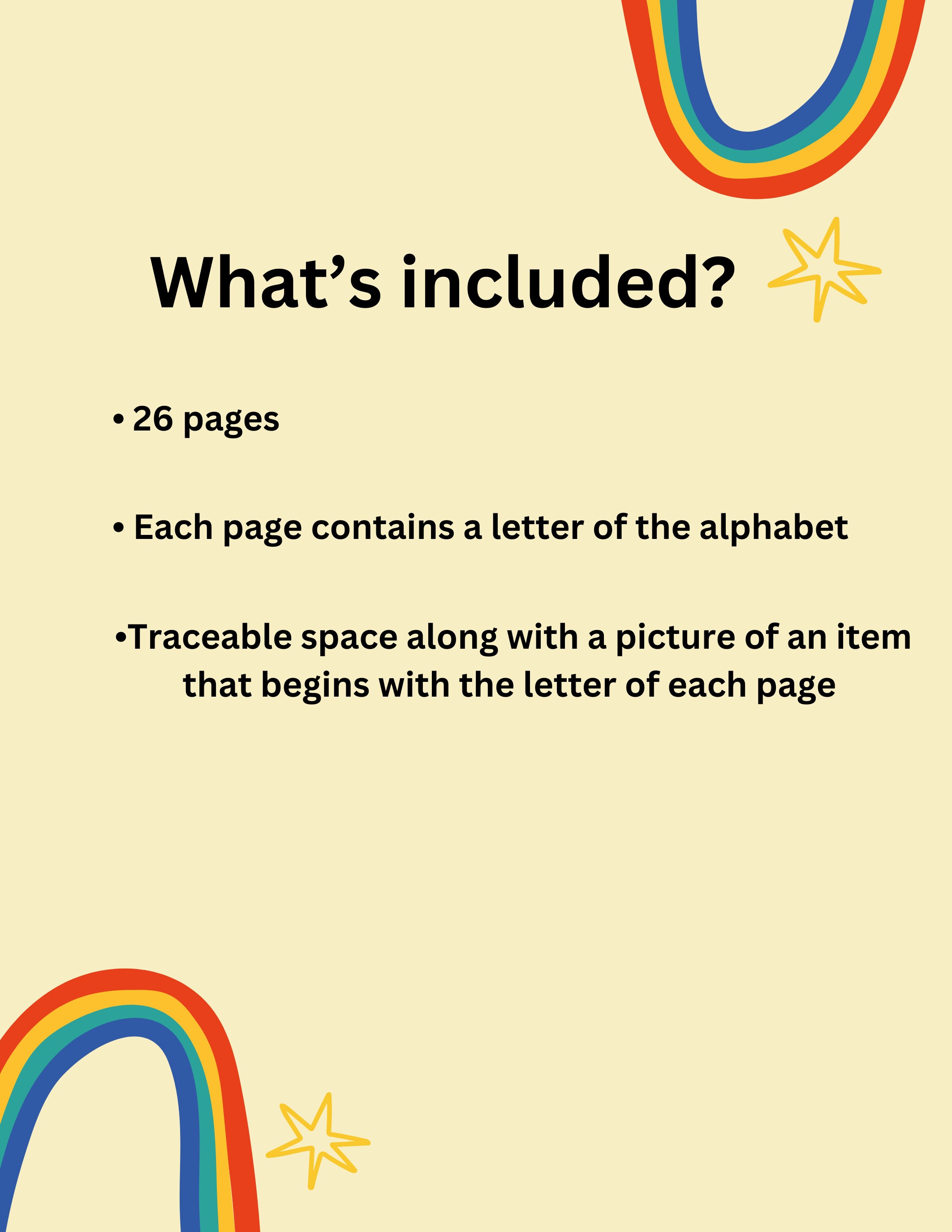 26 Printable Alphabet Letter Tracing Worksheets, Instant Download PDF ...