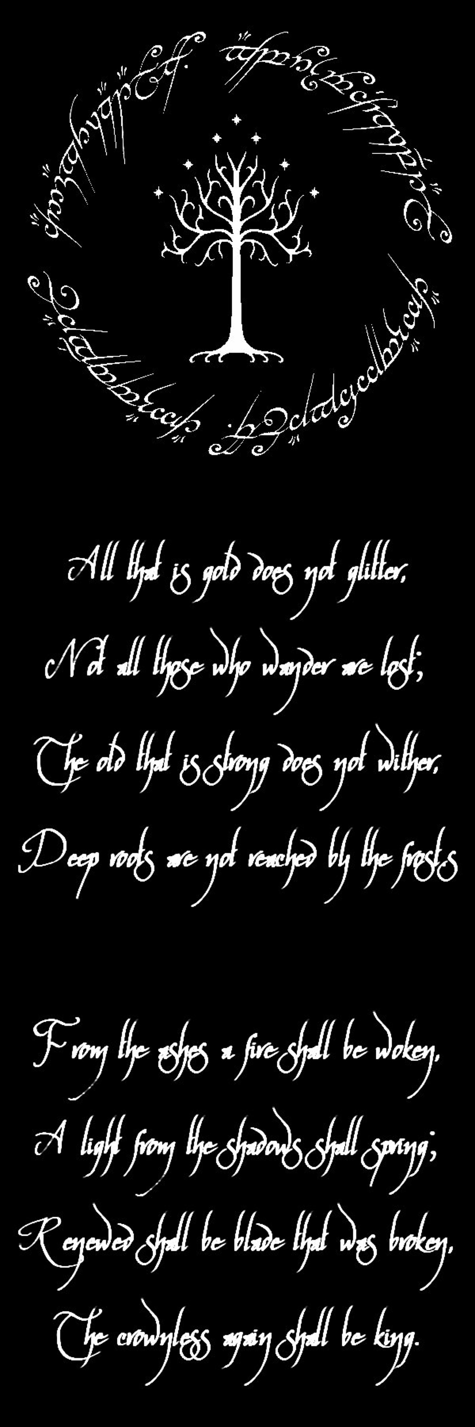 J.R.R. Tolkien Quote Bookmarks the Lord of the Rings LOTR | Etsy