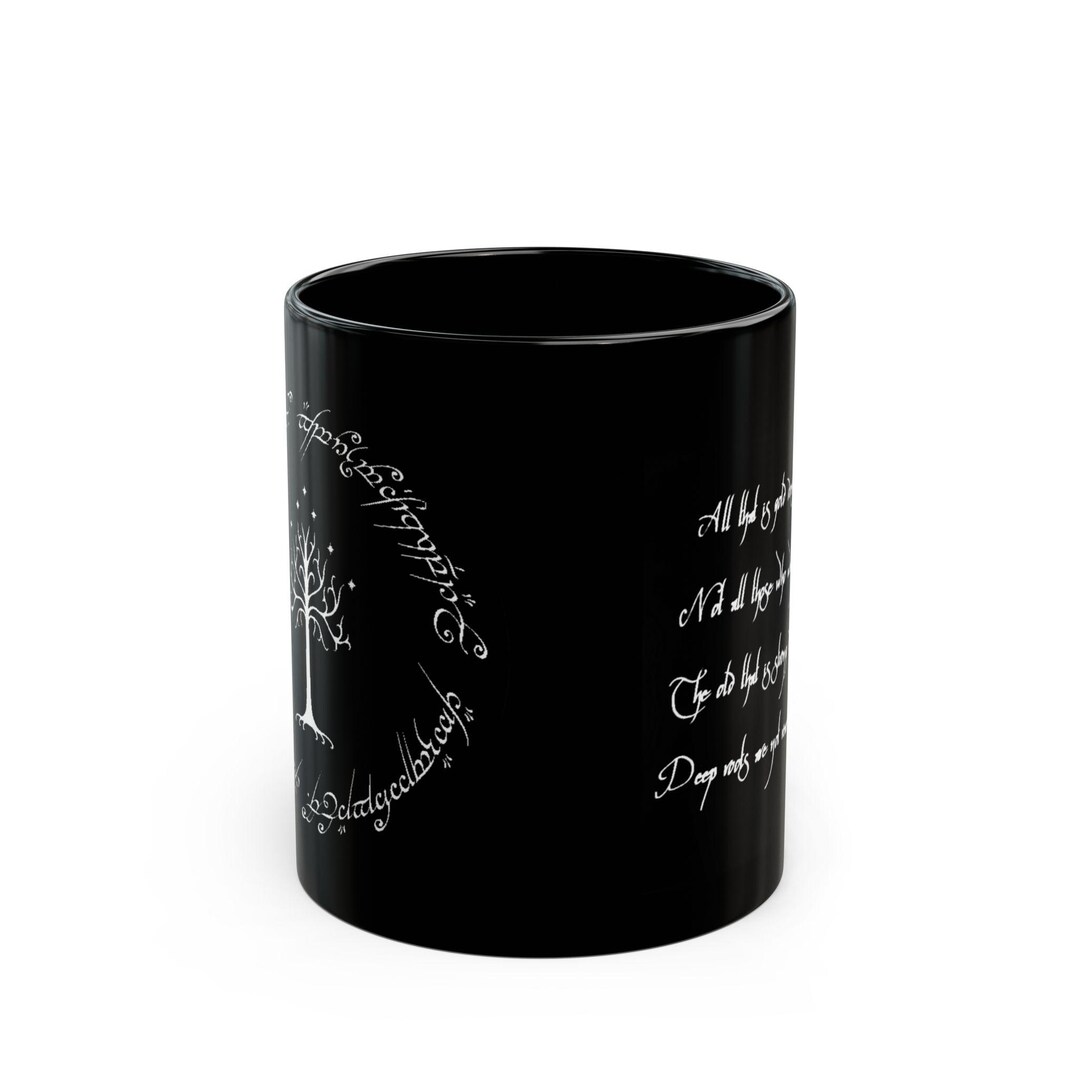 LOTR Tree of Gondor Black Mug - Unique Tolkien-inspired Gift for LOTR ...