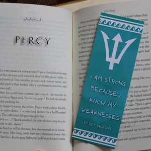 Percy Jackson Poseidon Bookmark - Percy Jackson Quote - Poseidon ...