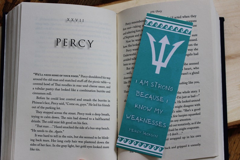 Percy Jackson Poseidon Bookmark - Percy Jackson Quote - Poseidon ...