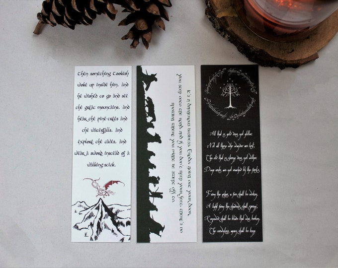 Lord of the Rings and the Hobbit Bookmarks, J.R.R. Tolkien Bookmarks ...