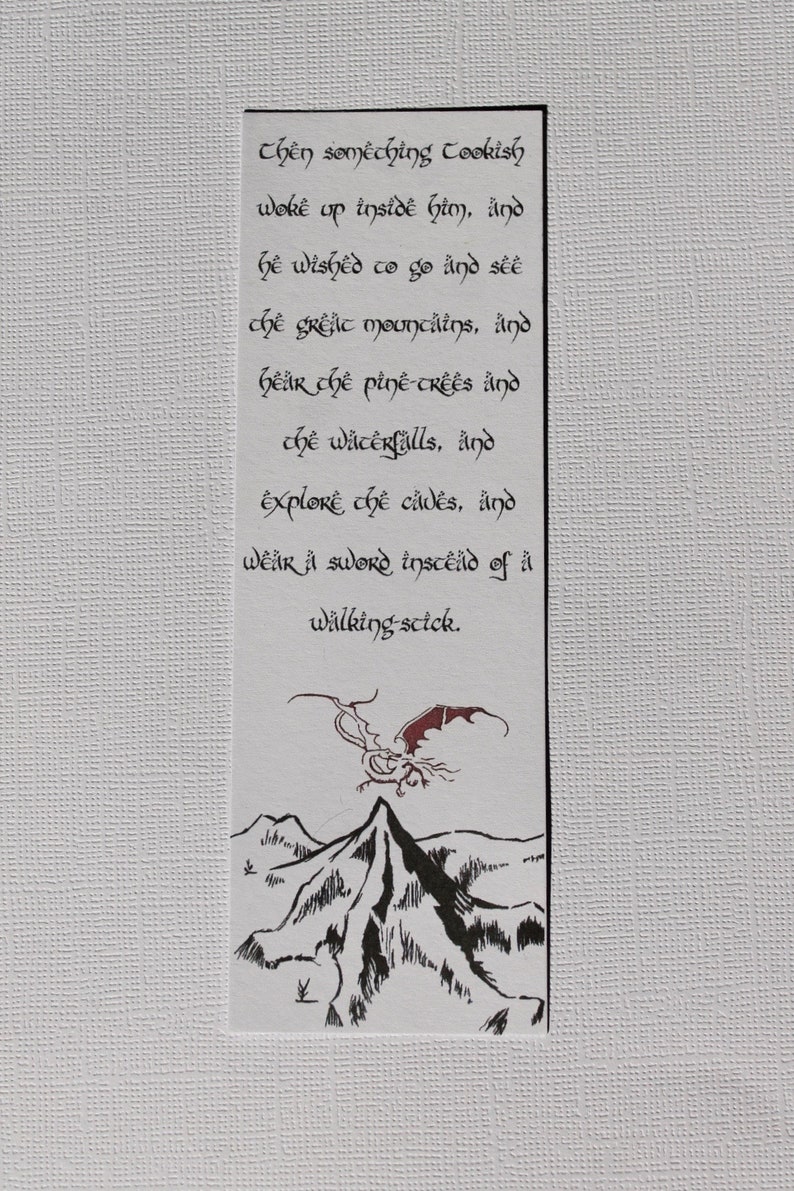 Lord of the Rings and the Hobbit Bookmarks J.R.R. Tolkien - Etsy