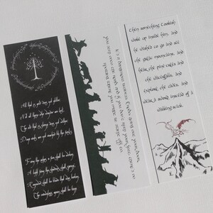 Lord of the Rings and the Hobbit Bookmarks J.R.R. Tolkien - Etsy