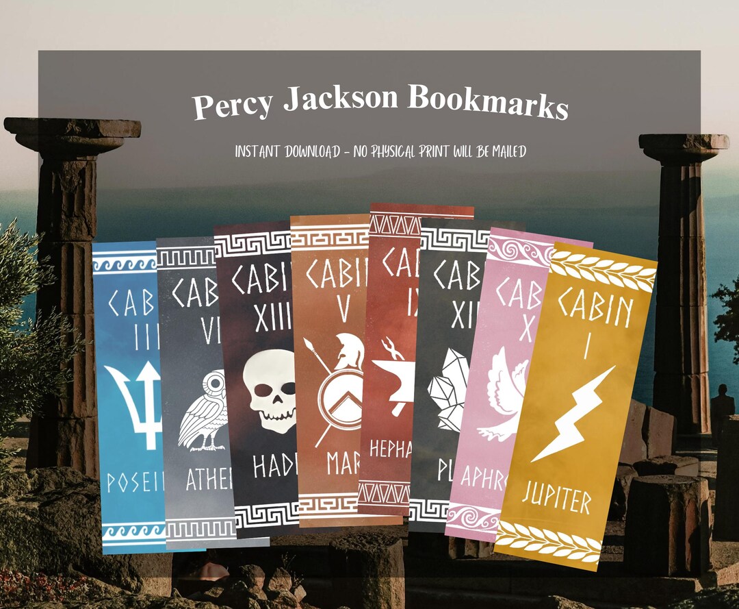 Percy Jackson Digital Download Bookmarks | Greek Mythology | Percy ...