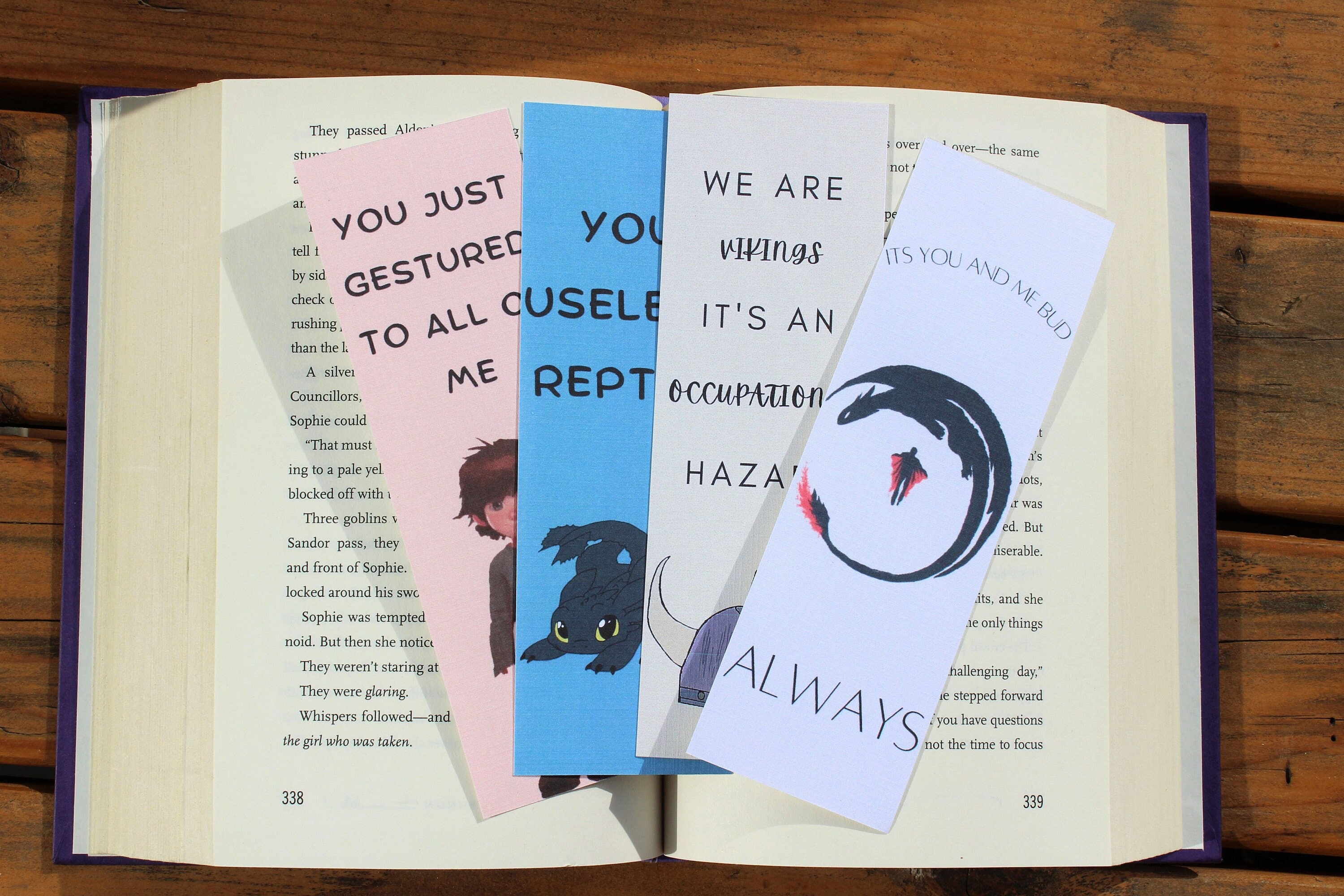 How to Train Your Dragon Bookmarks HTTYD Quote Bookmarks - Etsy
