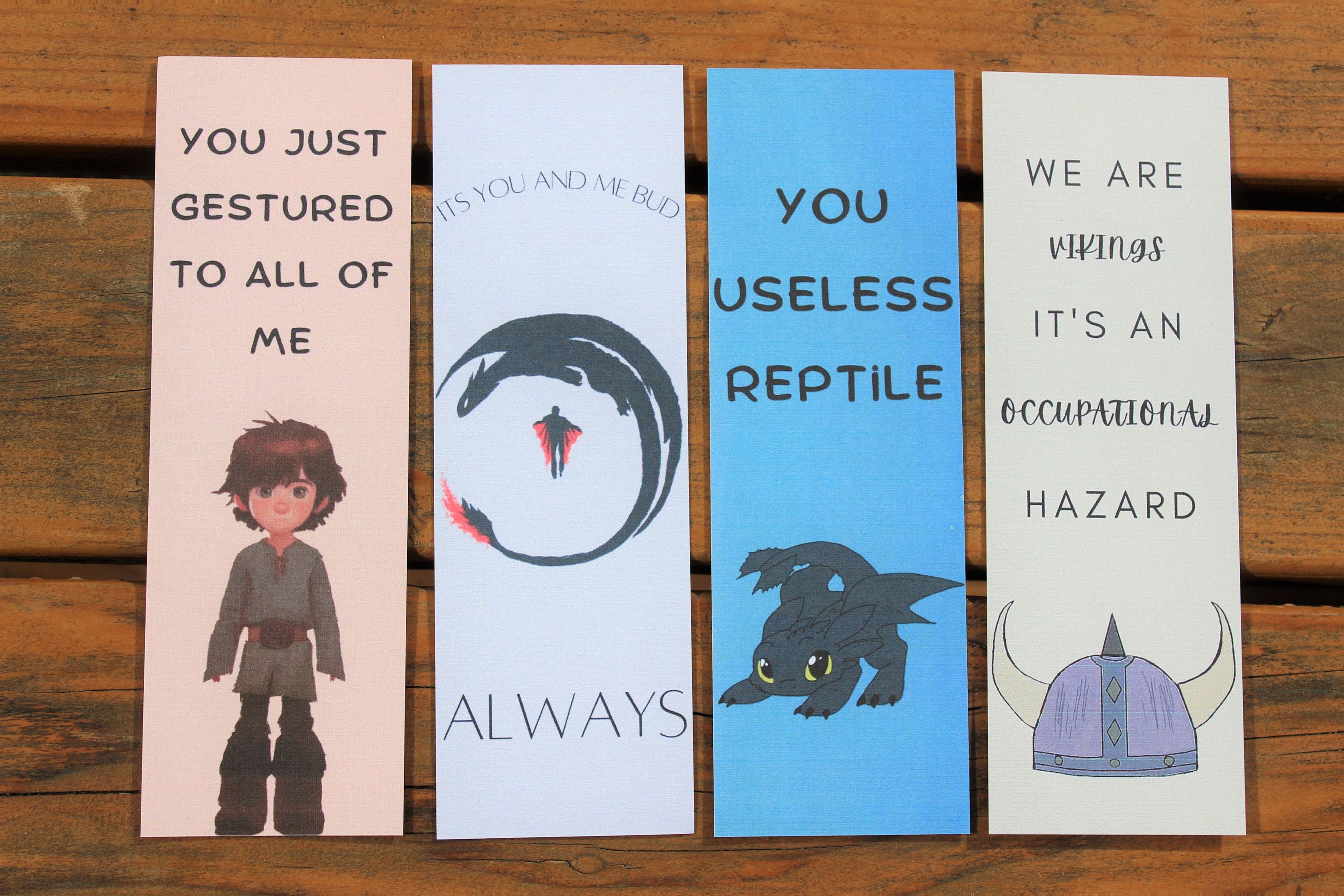 How to Train Your Dragon Bookmarks HTTYD Quote Bookmarks - Etsy