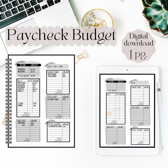 Paycheck Budget Planner A4 A5 Classic Happy Planner - Etsy