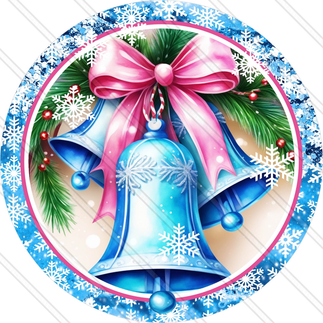 Christmas Bells Sign Blue Bells Sign Blue Christmas Sign Pink Christmas ...