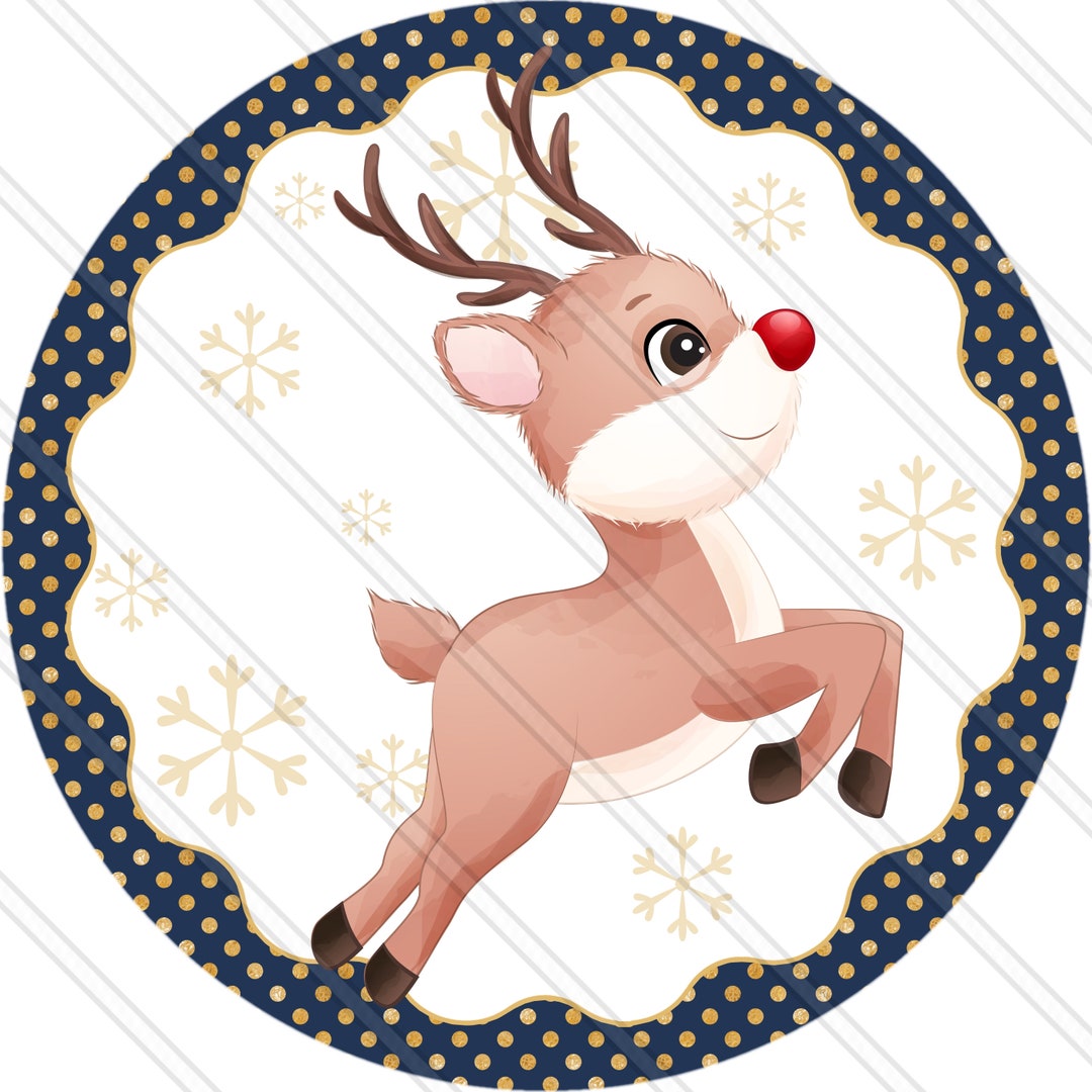 Rudolph Sign Santa's Reindeer Christmas Sign Cute - Etsy